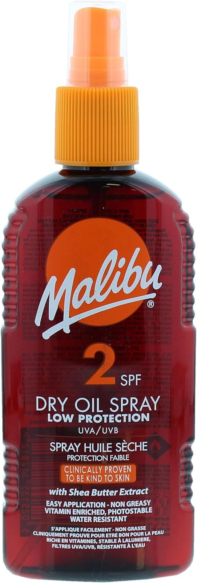Malibu Dry Oil Spray Spf 2 200Ml – Kuwa Supplements - UAE