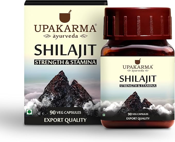 UPAKARMA Ayurveda 100% Pure Shilajit 90 Capsules – Kuwa Supplements - UAE
