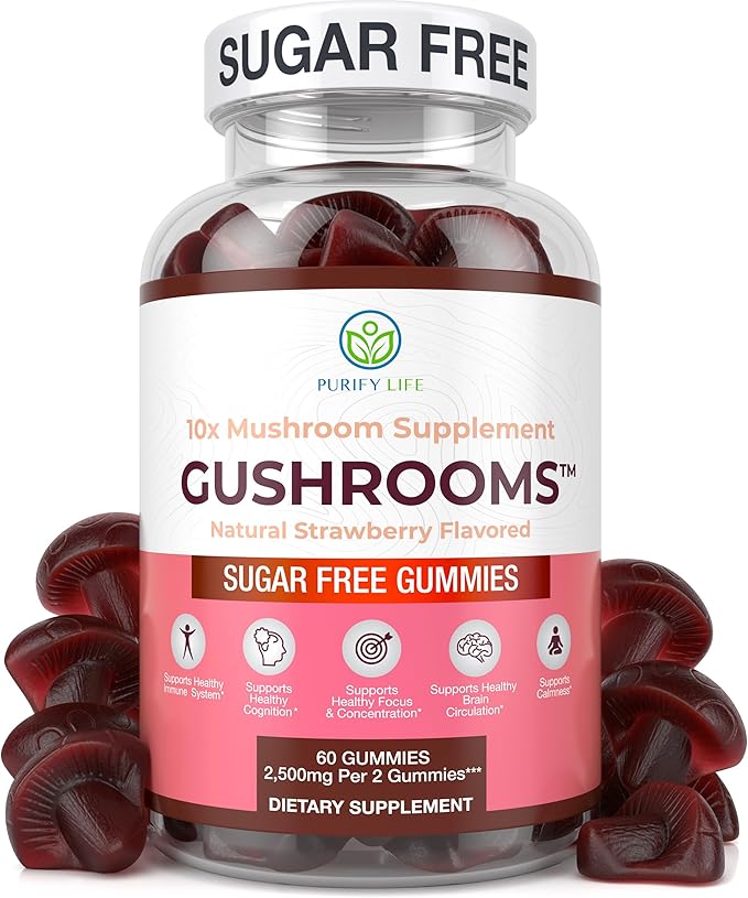 Buy Purify Life Sugar-Free Gushroom Complex Gummies 6 (Natural ...