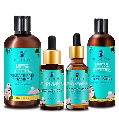 Pilgrim Blemish Control & Hair Growth Combo Pack | Deep Cleansing Face