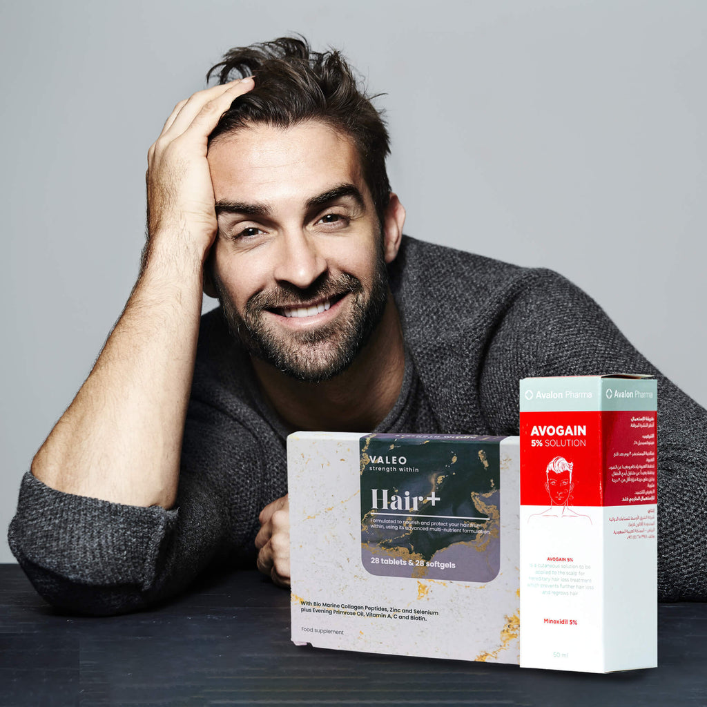 Buy Avogain 5% Minoxidil Topical Solution For Hair Growth and Valeo ...